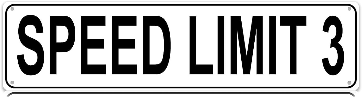 EedzJody Speed Limit 3 sign Retro Aluminum Metal Sign for Street Home ...