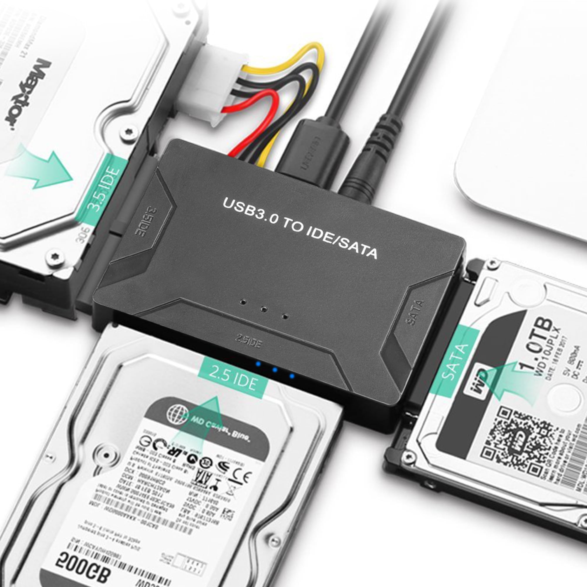 "EEEkit USB 3.0 to IDE/SATA Converter, External Disk Adapter for 2.5 ...