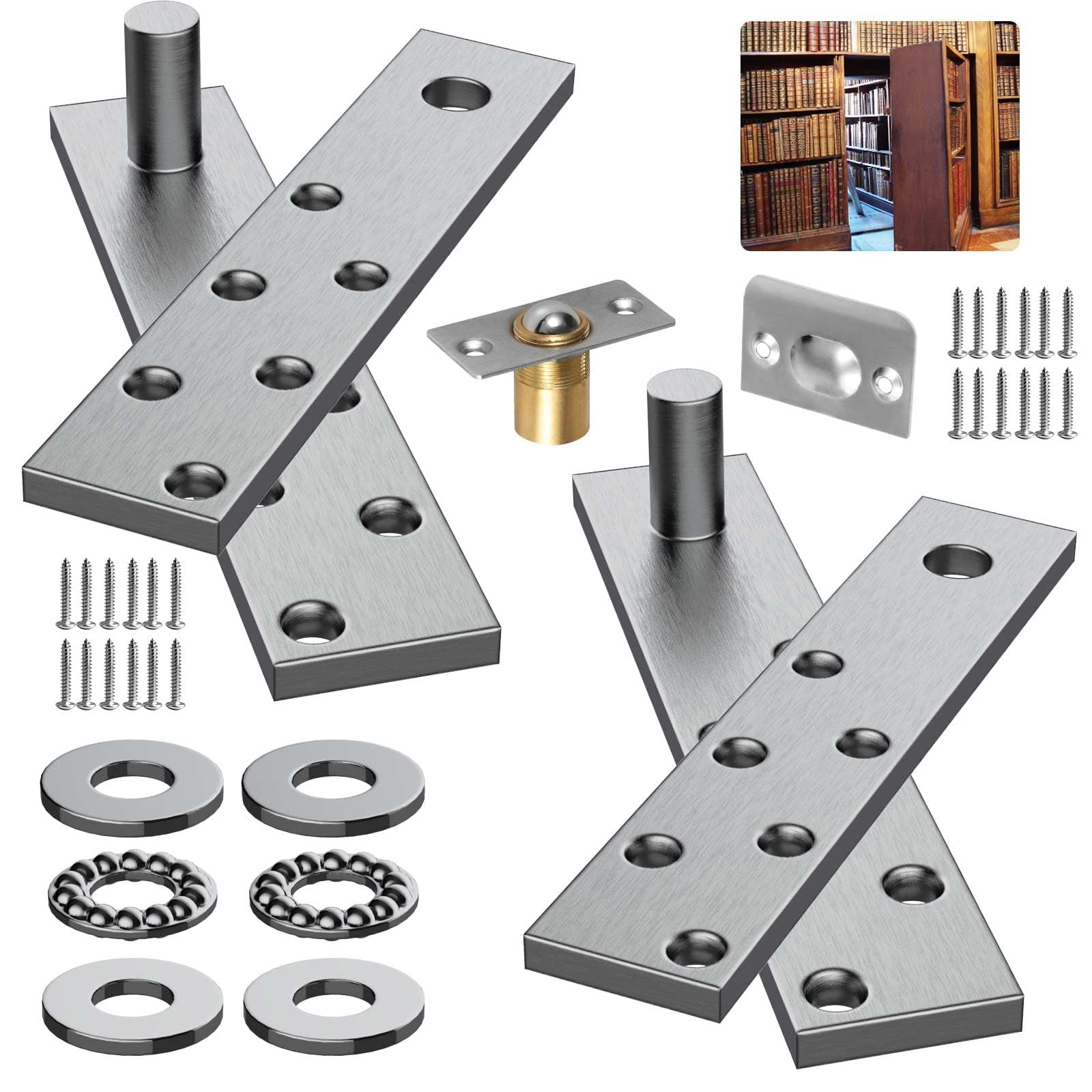 Eegoowa Pivot Hinges,Invisible Pivot Hinge System with, Ball Catch ...