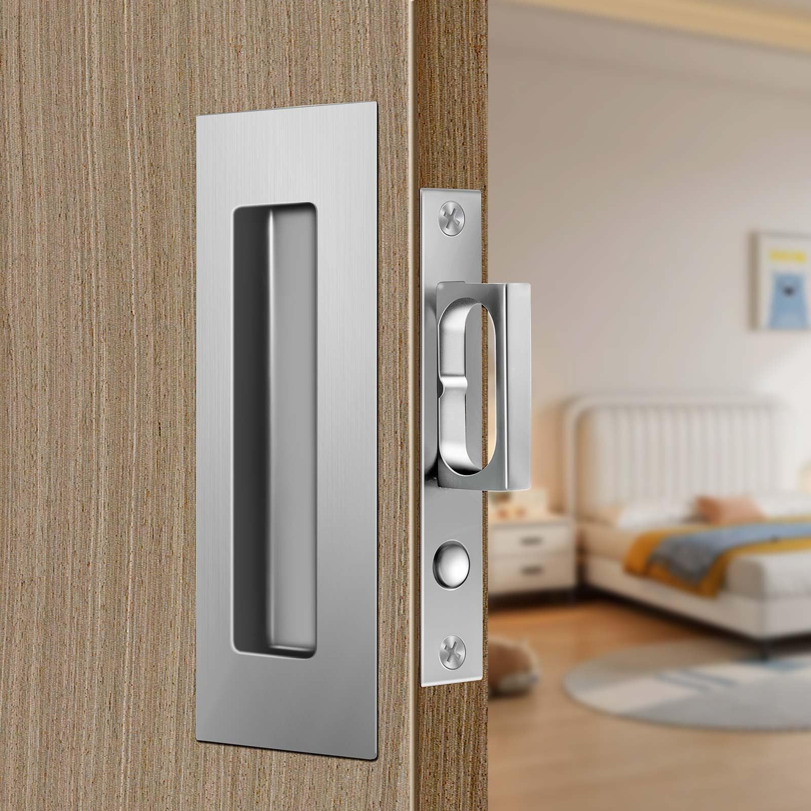 Eegoowa Pocket Door Edge Pull - Hidden Handle, Pocket Door Hardware ...