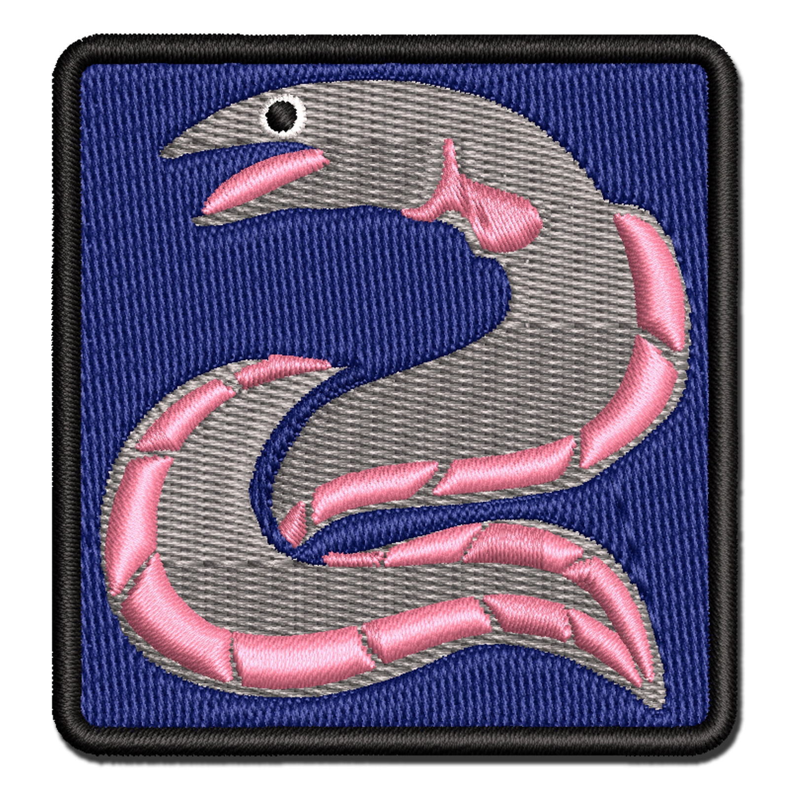 Eel Conger Long Fish Applique Multi-Color Embroidered Iron-On Patch - 3 ...