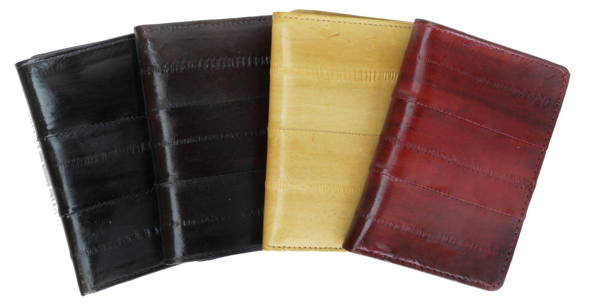 Eel Skin Trifold Wallet for Men with Id Window Slim and Sleak E 314 ...