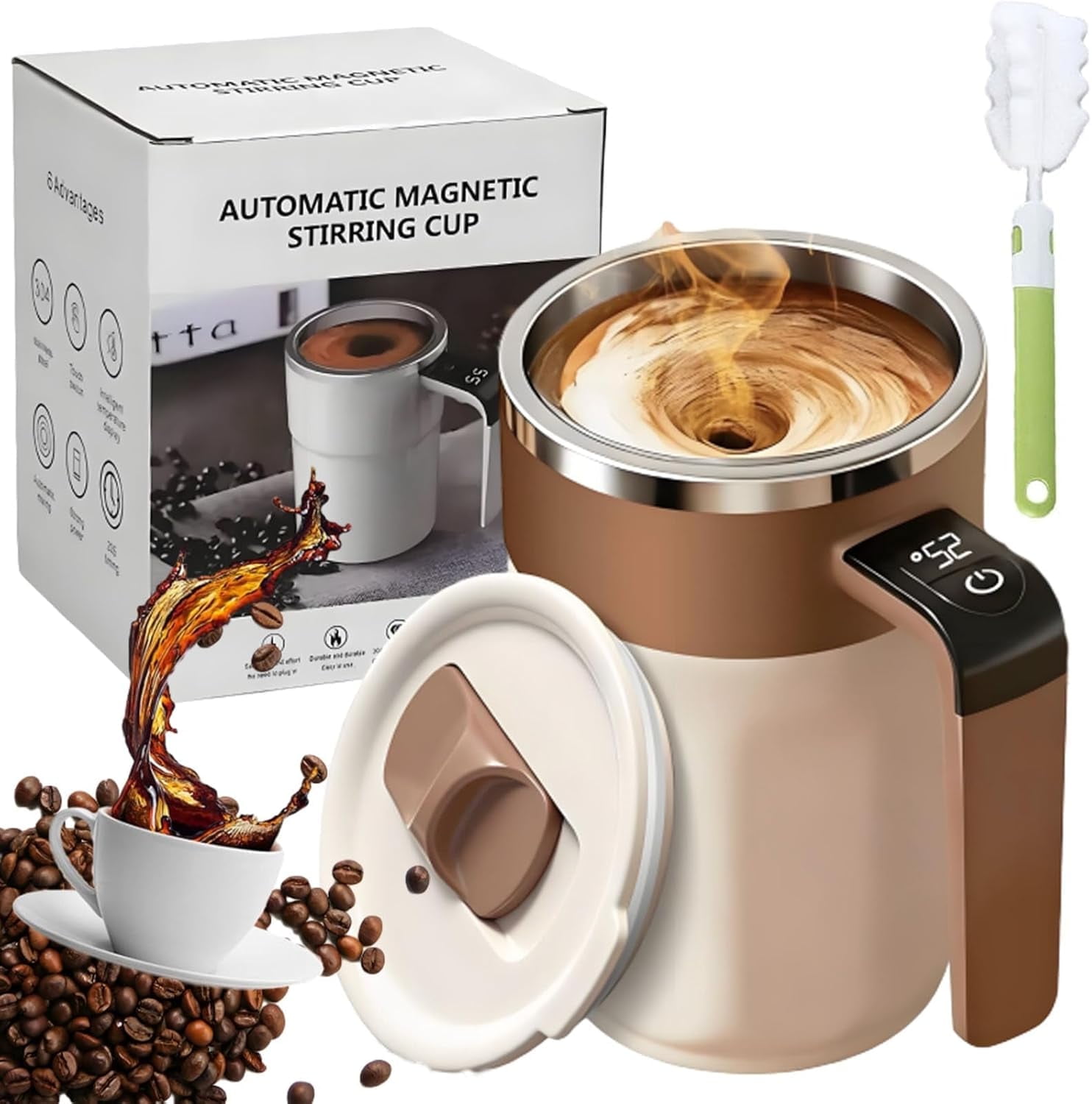 Eelectric Coffee Mug with a Built-in LCD Thermometer, Perfect for ...