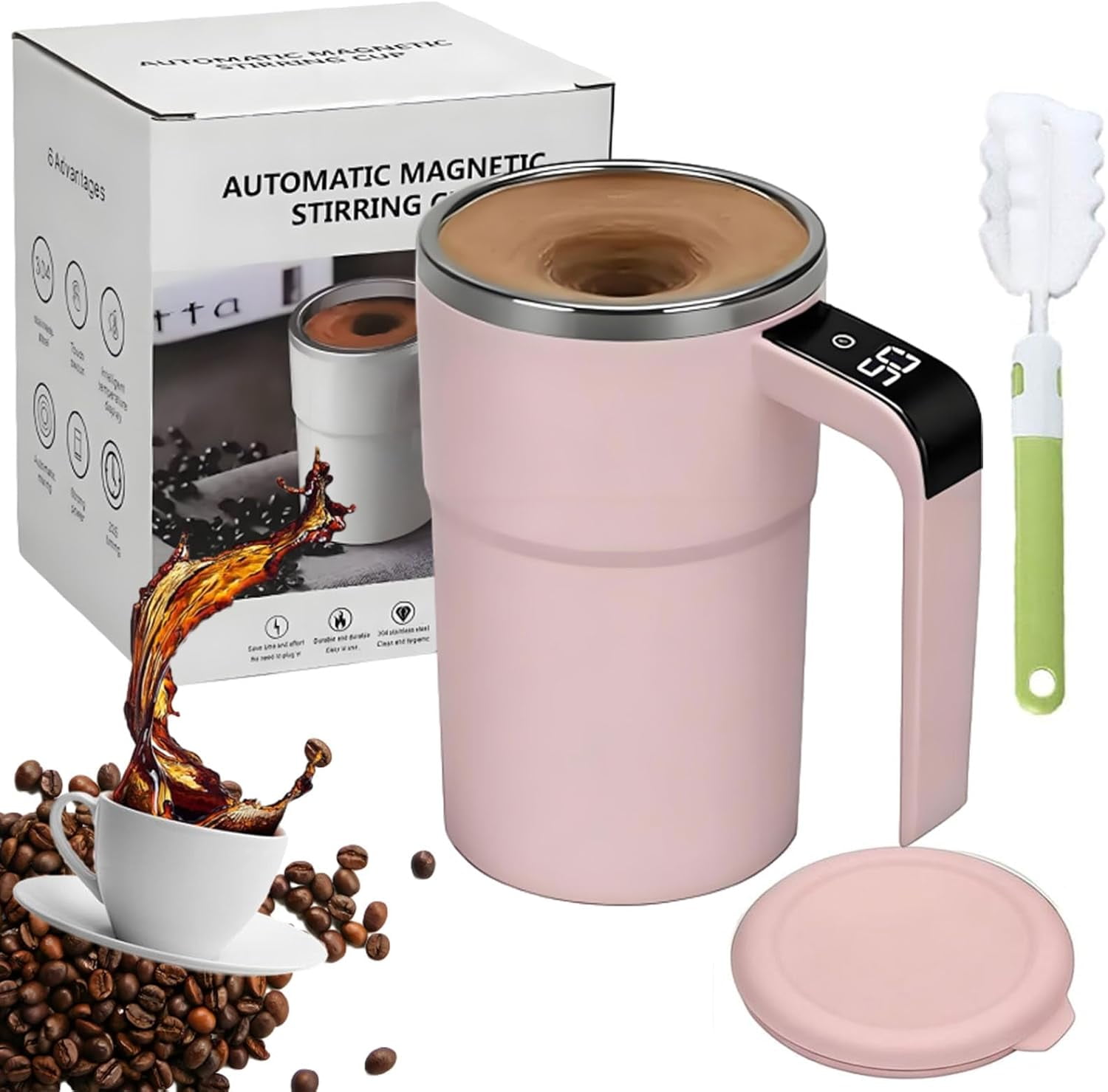 Eelectric Coffee Mug with a Built-in LCD Thermometer, Perfect for ...