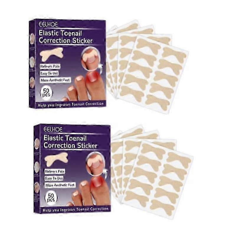 Eelhoe 2sets Glue Free Toenail Corrector Stickers Paronychia Treatment ...