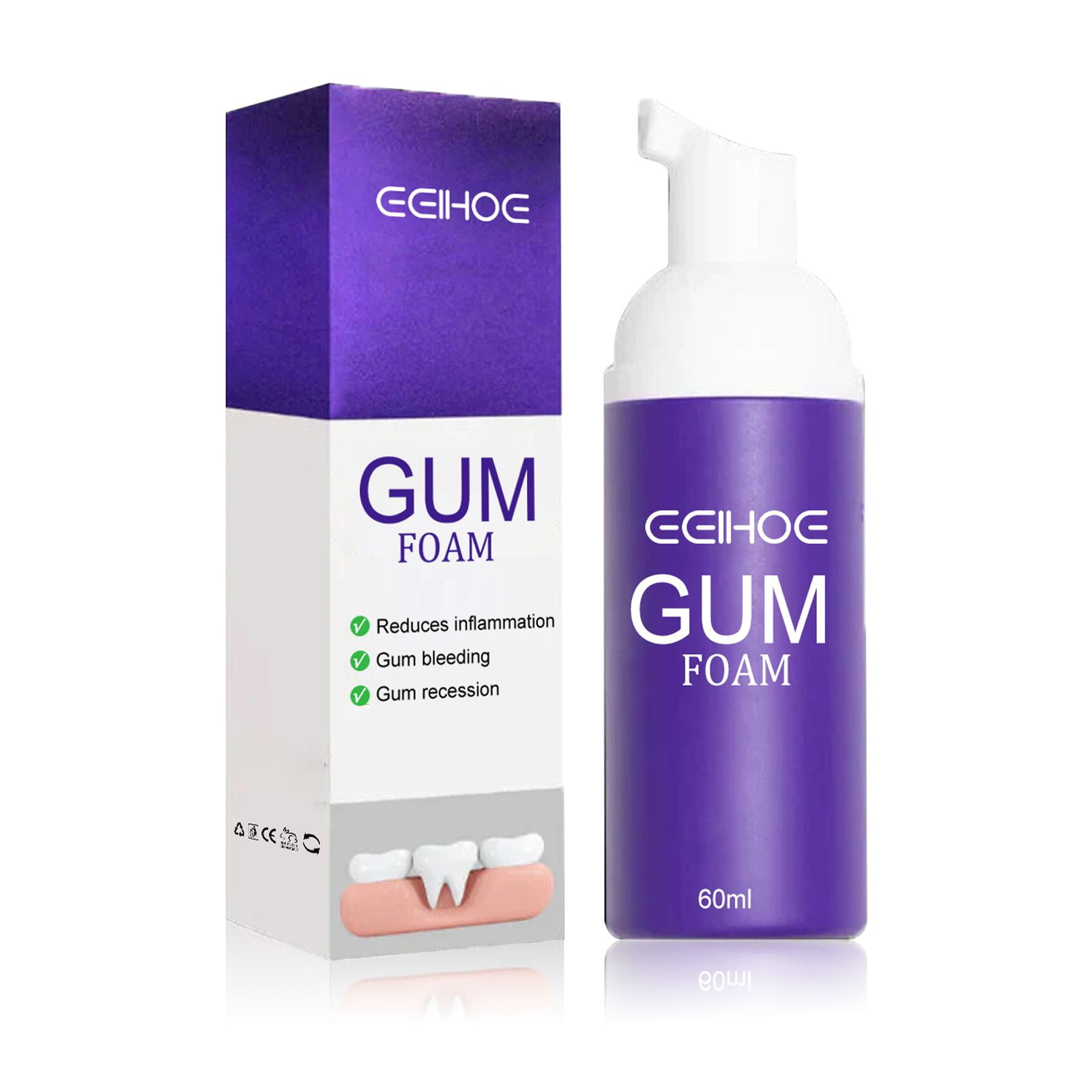Eelhoe Gum Foam Mousse Care Gum Cleaning Teeth Mouthguard Mousse ...