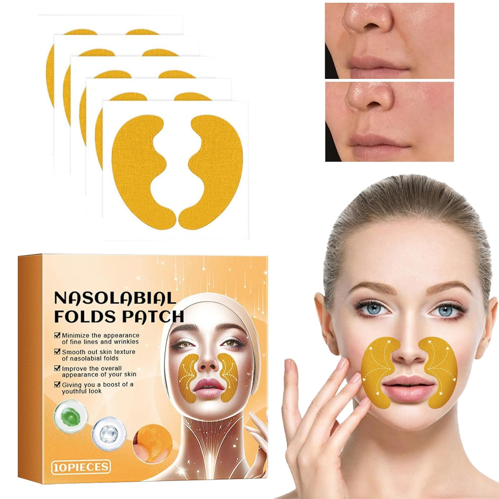 Eelhoe Nasolabial Folds Patch - Anti Wrinkle Patches For Smile Lines And Under Eyes, Nasolabial ...