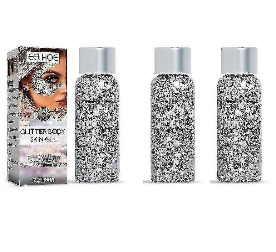 Eelhoe Sequin Gel Set Makeup Fish Scale Sequin Gel Glitter Stage ...