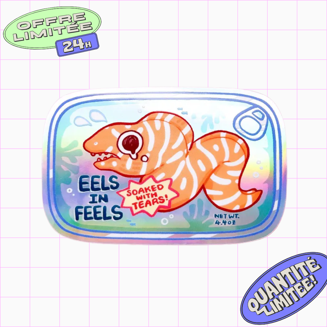 Eels in Feels Sticker | Tinned Fish Moray Eel Design | Emotional ...