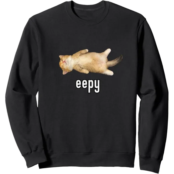 Eepy Cat Silly Sleepy Meme With Playful Feline Humor Cozy Cute Style ...