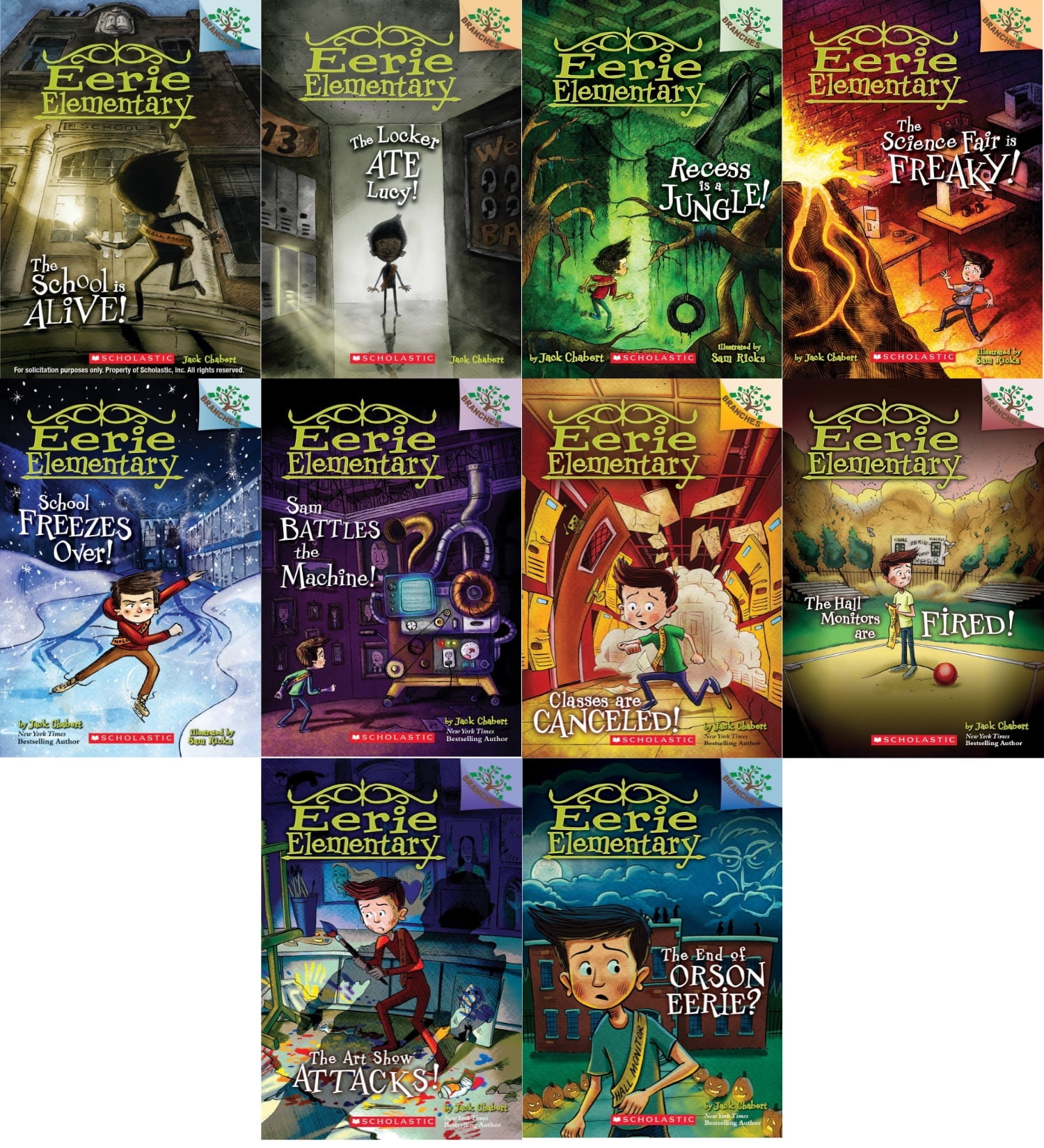 Books LTD Eerie Elementary Series Books 1-10 Kids Chapter Books ...