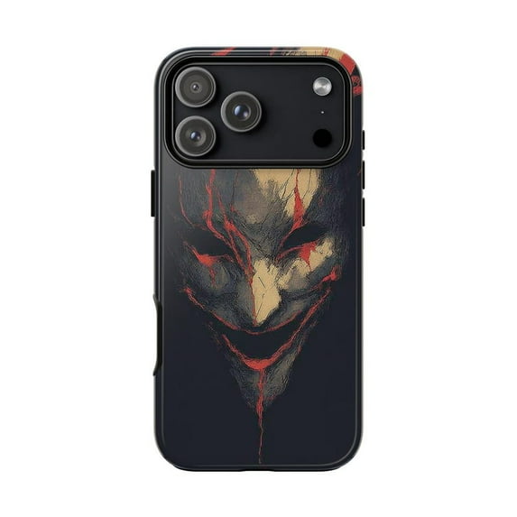 Eerie Laughing Gothic Mask Theater Art iPhone Case 17 16 15 14 13 12 11 ...