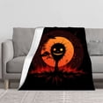 Eerie Spooky Tree Design Flannel Blanket - Soft Warm Cozy for Sofa ...
