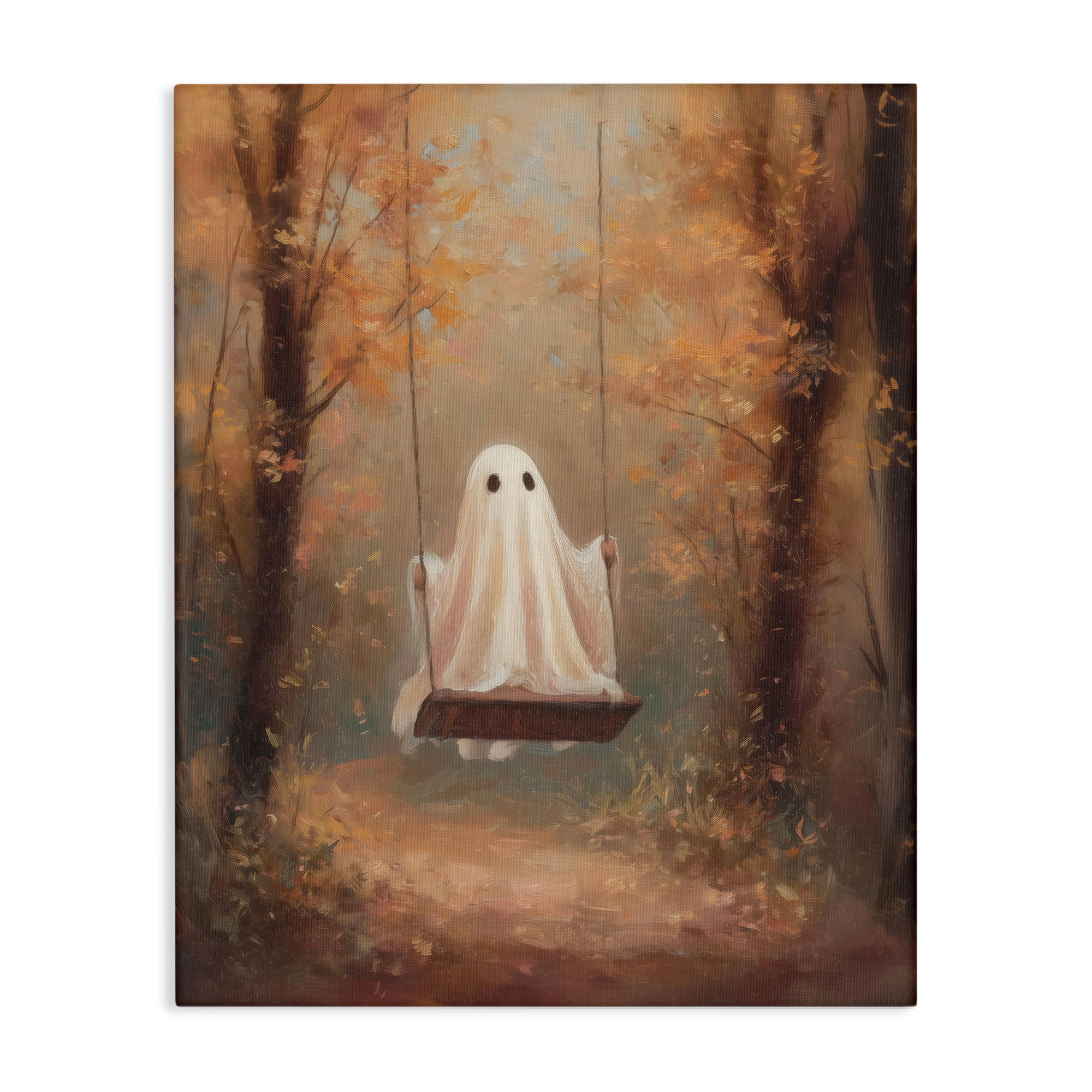 Eerie Swinging Ghost Canvas Wall Art, design by Arlington Prints ...
