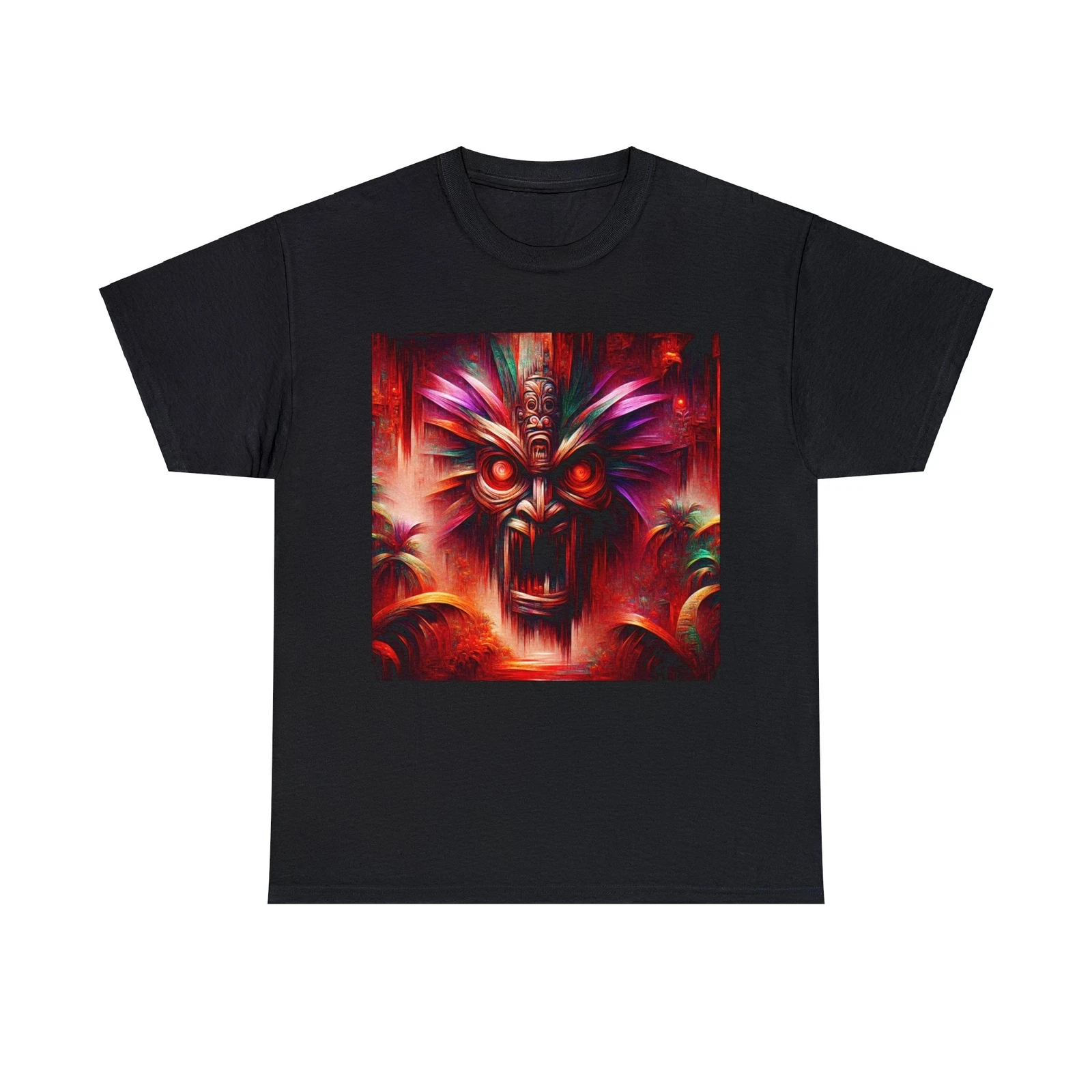 Eerie Tiki Mask Tropical Horror Summer Hawaii Art T shirt up to 5XL ...
