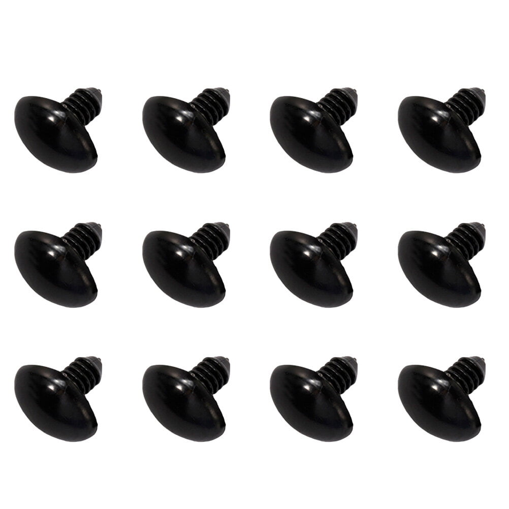Eeristq 200pcs Black Craft Animal Bear Doll Nose Plastic Screw Nose for ...