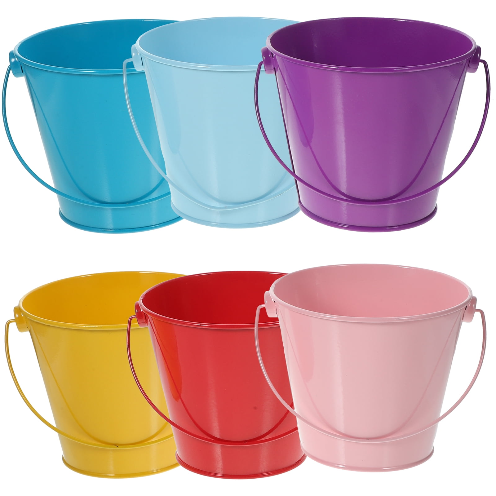 Eeristq 6pcs Metal Craft Bucket Household Decorative Colored Bucket ...