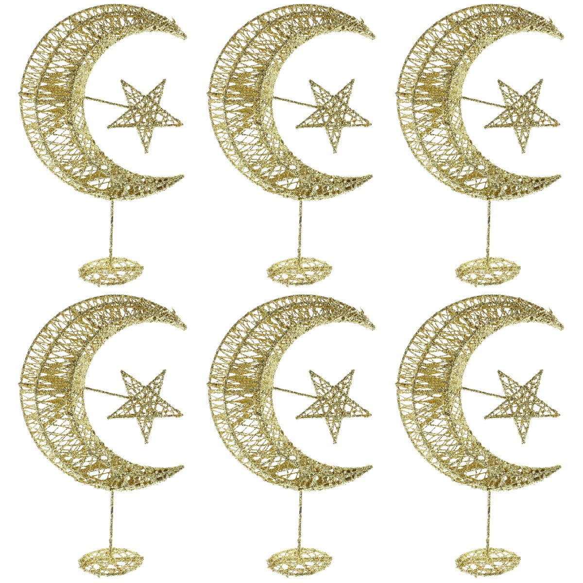 Eeristq 6pcs Wrought Iron Christmas Tree Topper Glittering Star and ...