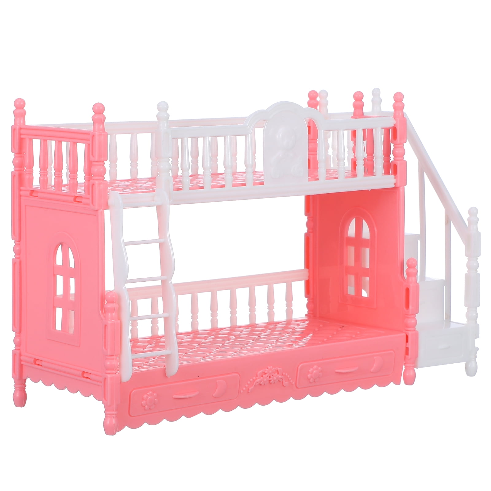 Eeristq Pretend Play Double-deck Bed Prop Small Double-deck Bed Doll ...