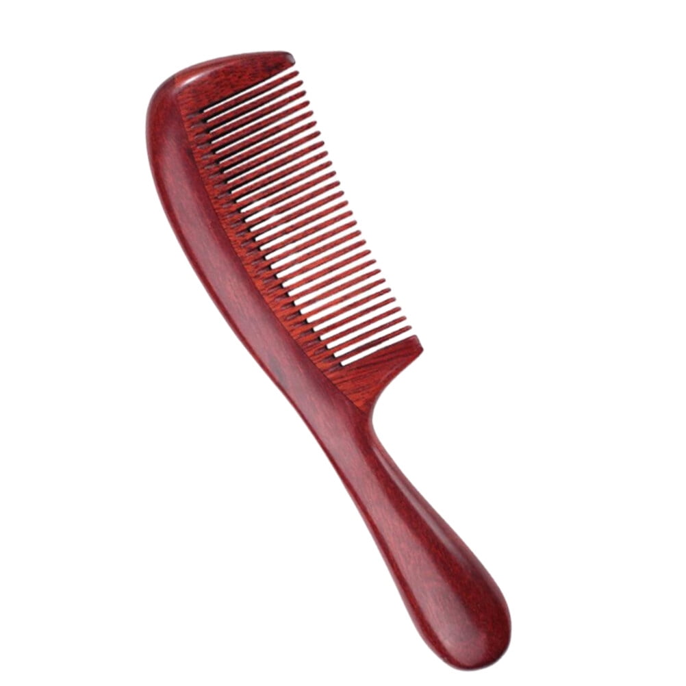 Eeristq Thick Round Handle Hair Comb Natural Sandalwood Comb Teethed ...