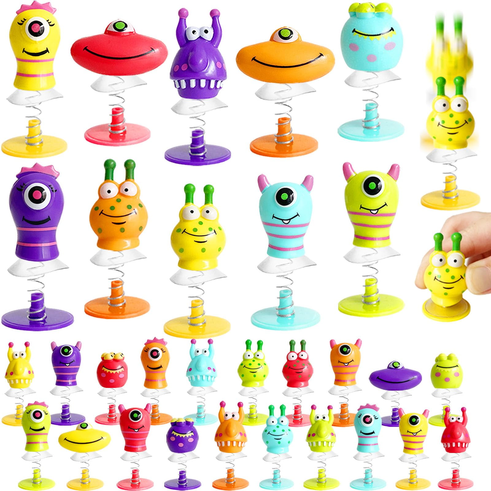 Eerrhhaq 30 PCS Spring Launchers Toys,Big Eye Monster Jumping Popper ...