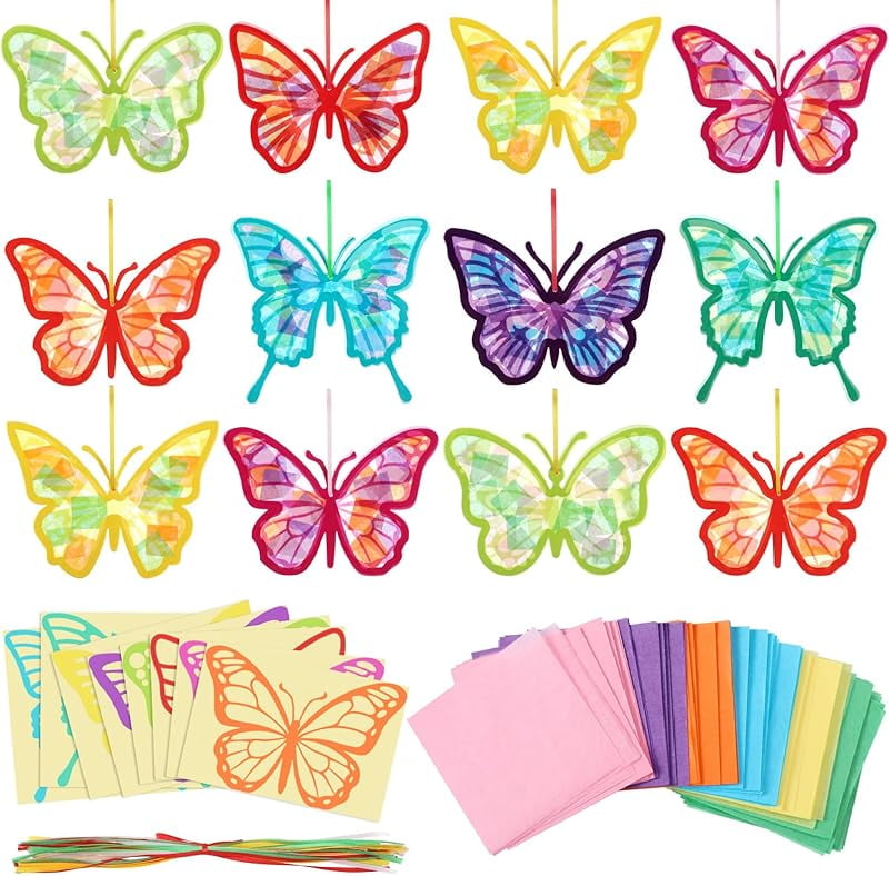 Eersida 32 Pcs St. Patrick's Day Suncatchers Paper Craft Set DIY ...