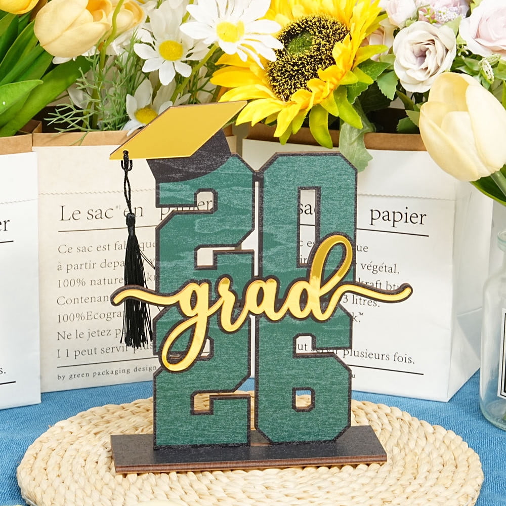 Eespoir 2026 Graduation Season Wooden Tabletop Holiday Decorative ...