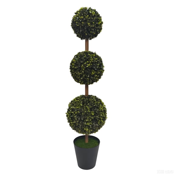 Eespoir 32" Ball Boxwood Topiary, Artificial Boxwood Topiary Ball Trees ...