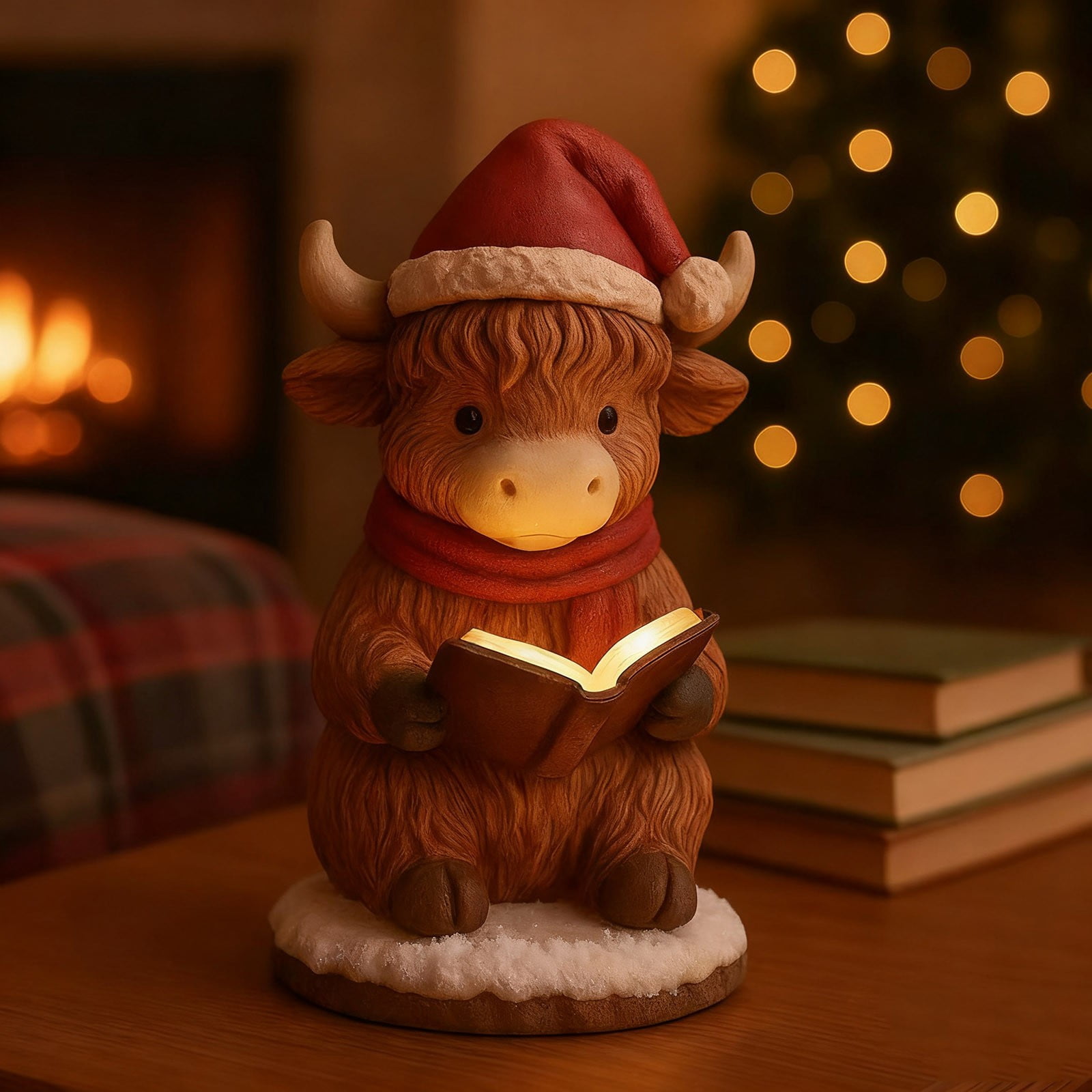 Eespoir Christmas Decoration Calf Night Light, Handcrafted Resin ...