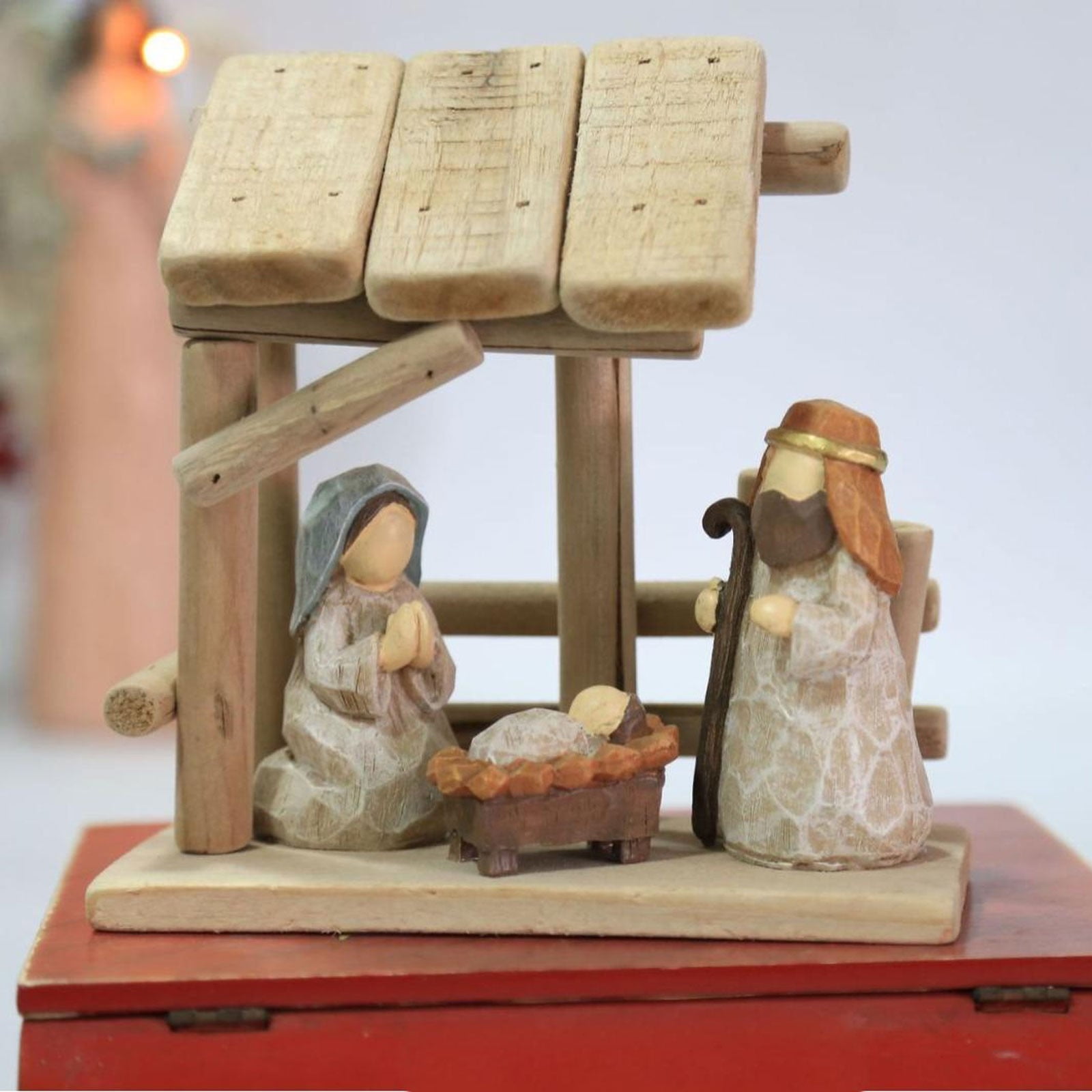 Eespoir Christmas Manger Decoration, Home Living Room Desktop Decor ...