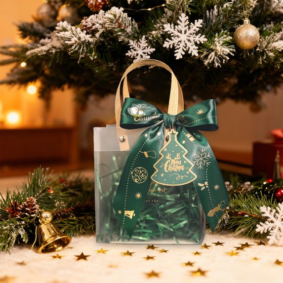 Eespoir Christmas Transparent Hand-helds Gift Bag, Holiday Candy ...