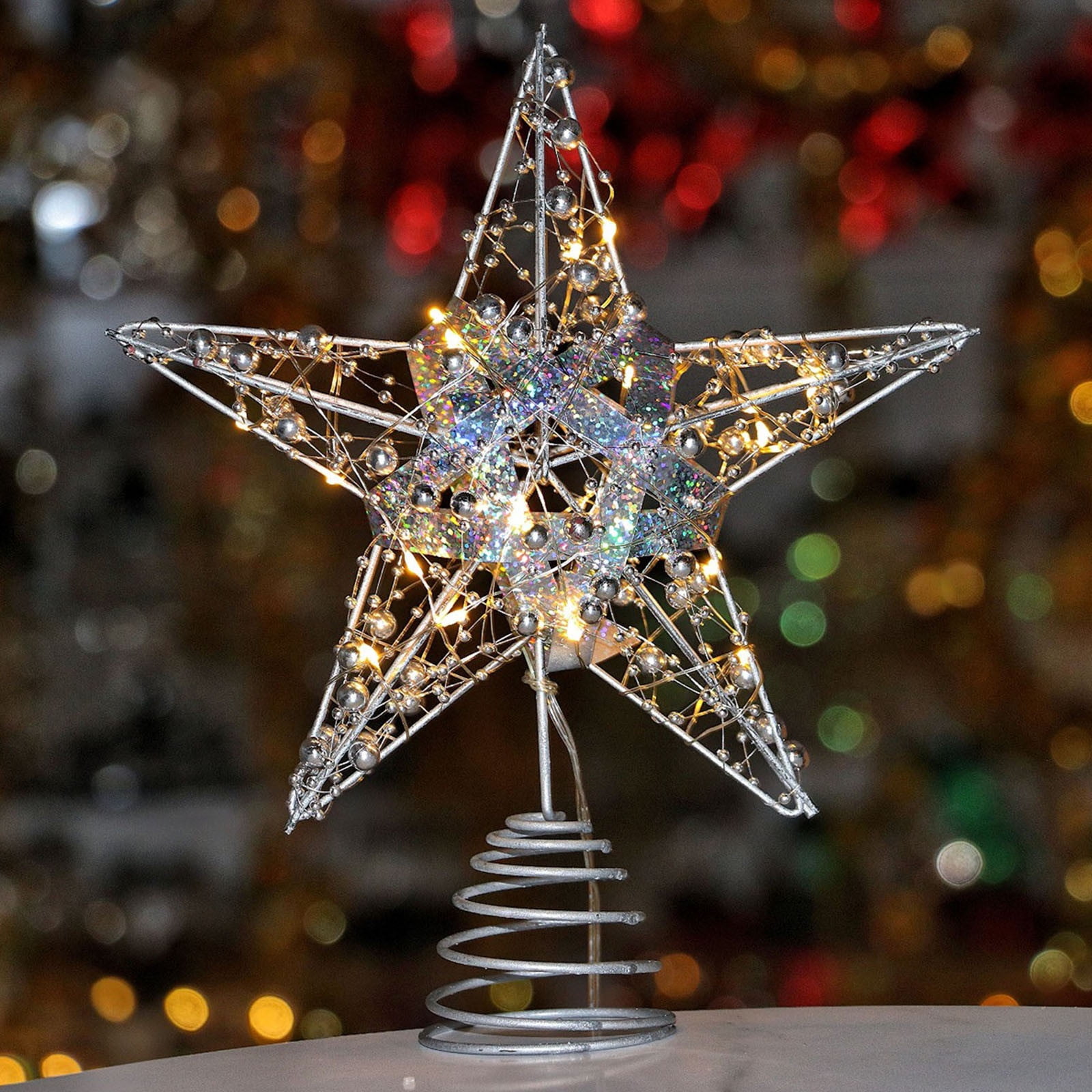 Eespoir Christmas Tree Top Star Decoration Tree Top Star With Lights ...