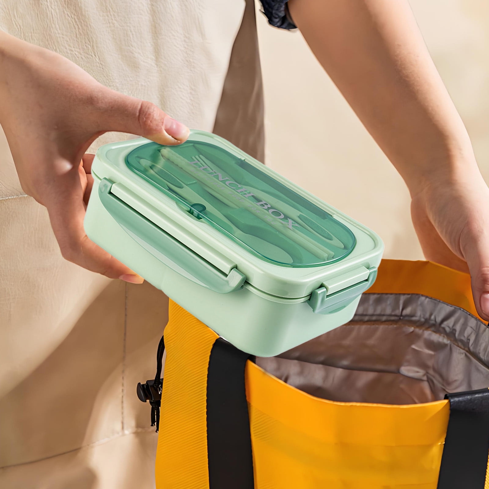 Eespoir Compartment Insulation Lunch Box, Microwave Lunch Box Student ...