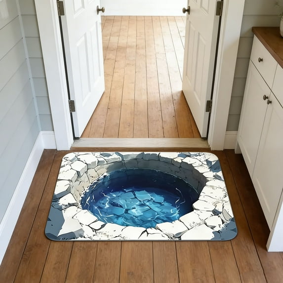 Eespoir Crystal Velvet Door Mat, Stereoscopic Trap Foot Mat For Home ...