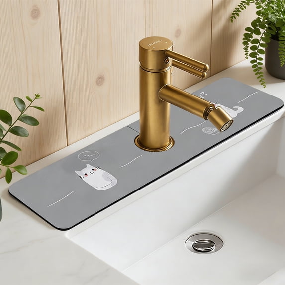 Eespoir Diatomaceous Earth Absorbent Mat, Spatter-proof Sink Mat, Quick ...