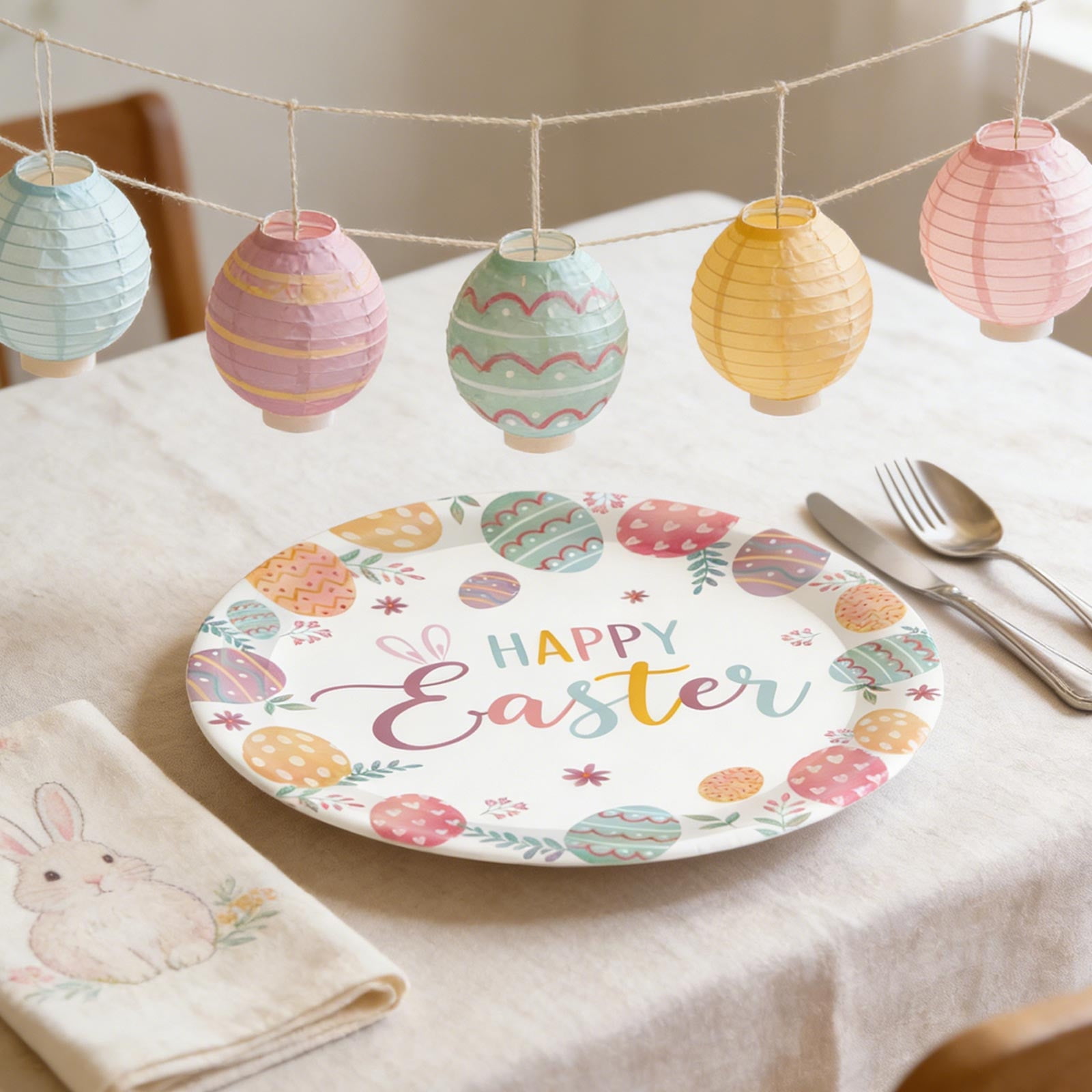 Eespoir Easter Egg Theme Party Tableware, Disposable Paper Plates And ...