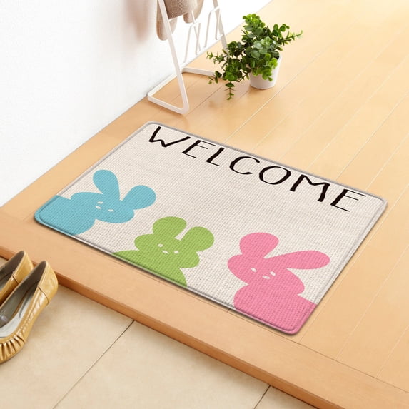 Eespoir Easter Mat, Holiday Themed Doormat or Floor Mat, Spring Welcome ...