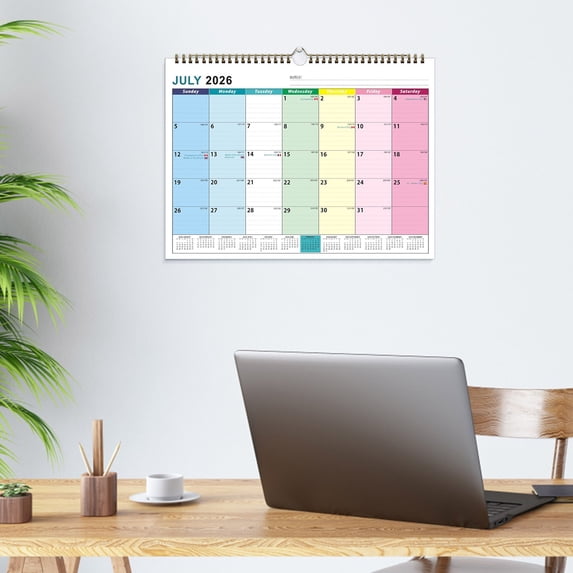 Eespoir English Version 2026.7-2027.12 Calendar, 18-Month Wall Calendar ...