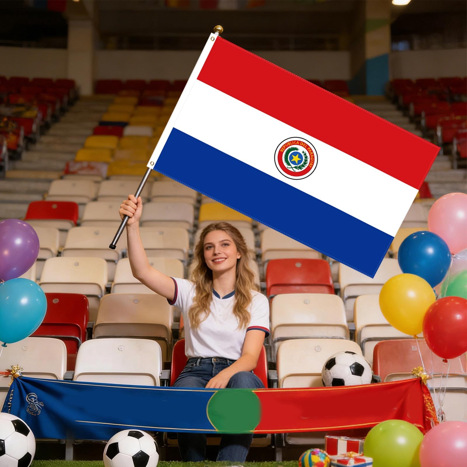 Eespoir Football Fan Celebration Supplies Flags, Fan Themed Party Flags ...