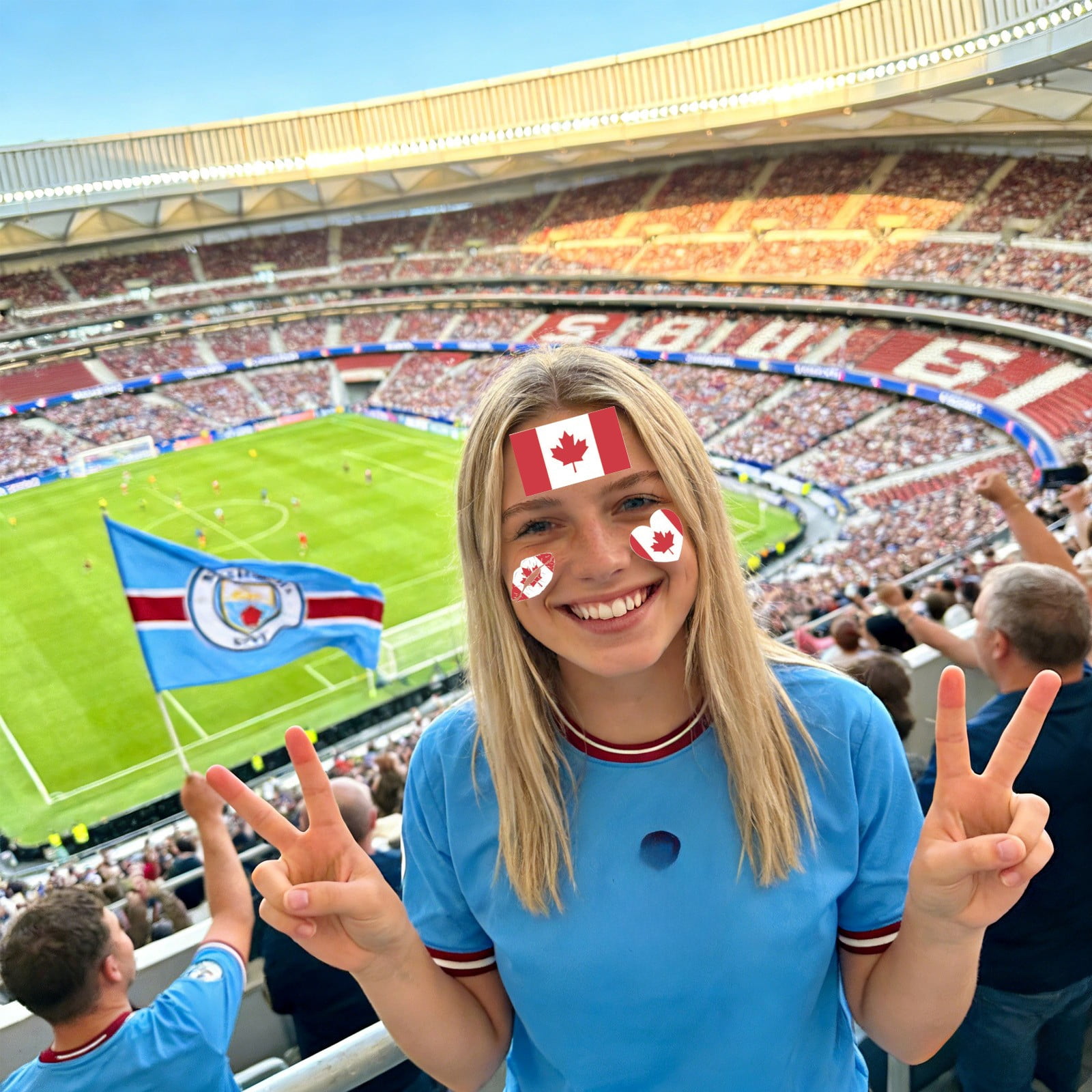Eespoir Football Fan Celebration Supplies, Team Spirit Tattoo Stickers ...