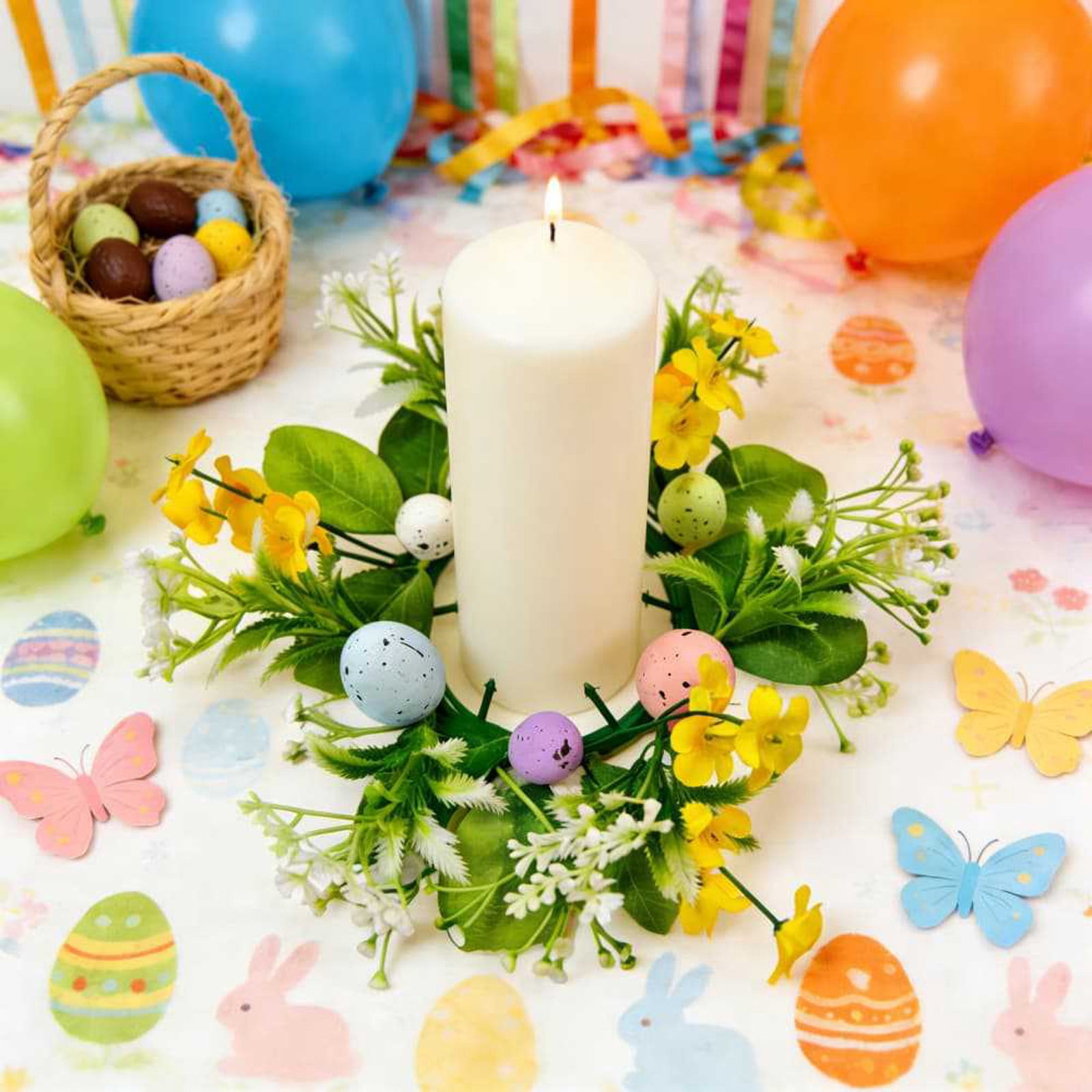 Eespoir Garlands Easter Artificial Flower Candles, Spring Festive ...