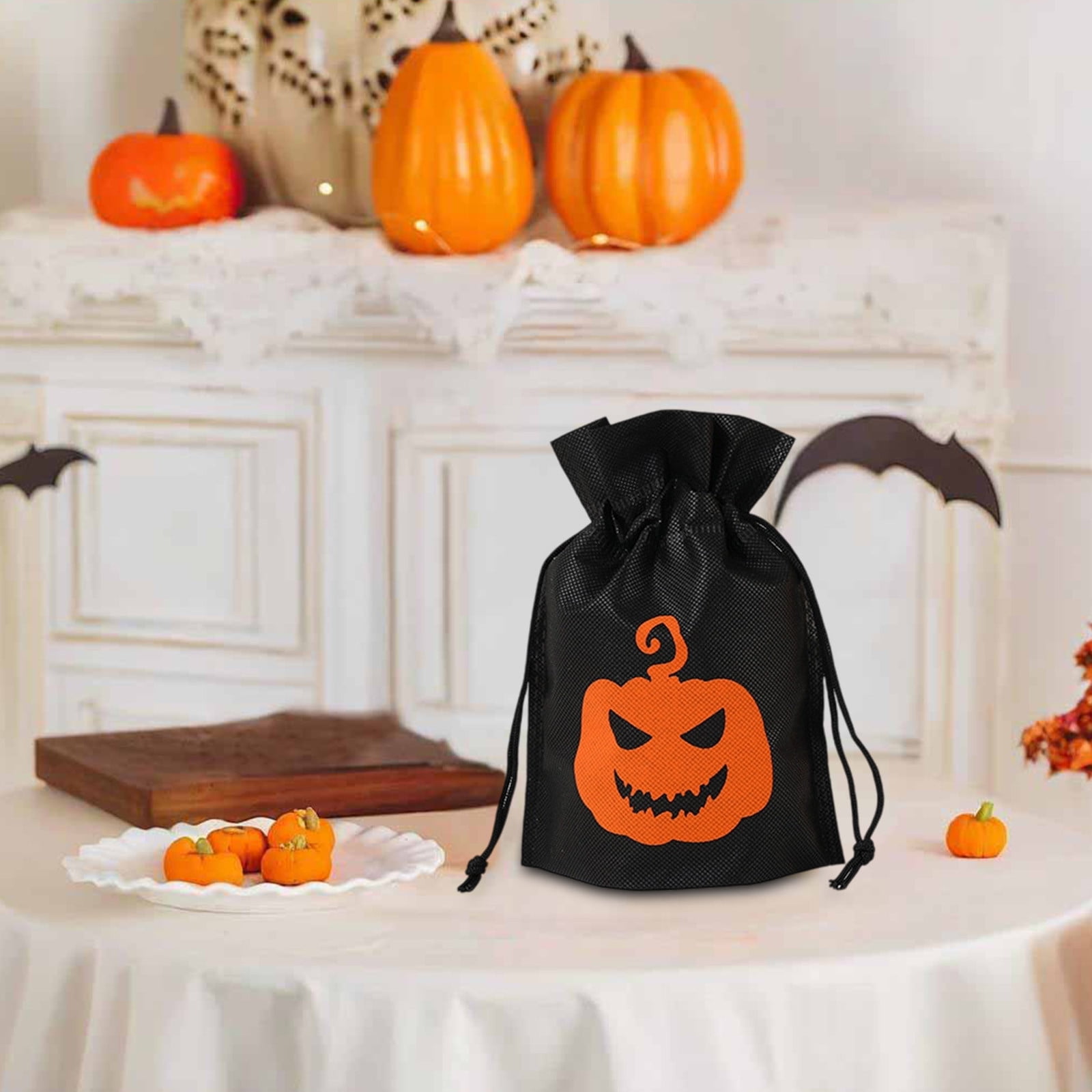 Eespoir Halloween Gift Bag, 6.7"x7.9" Halloween Drawstring Backpack Bag ...