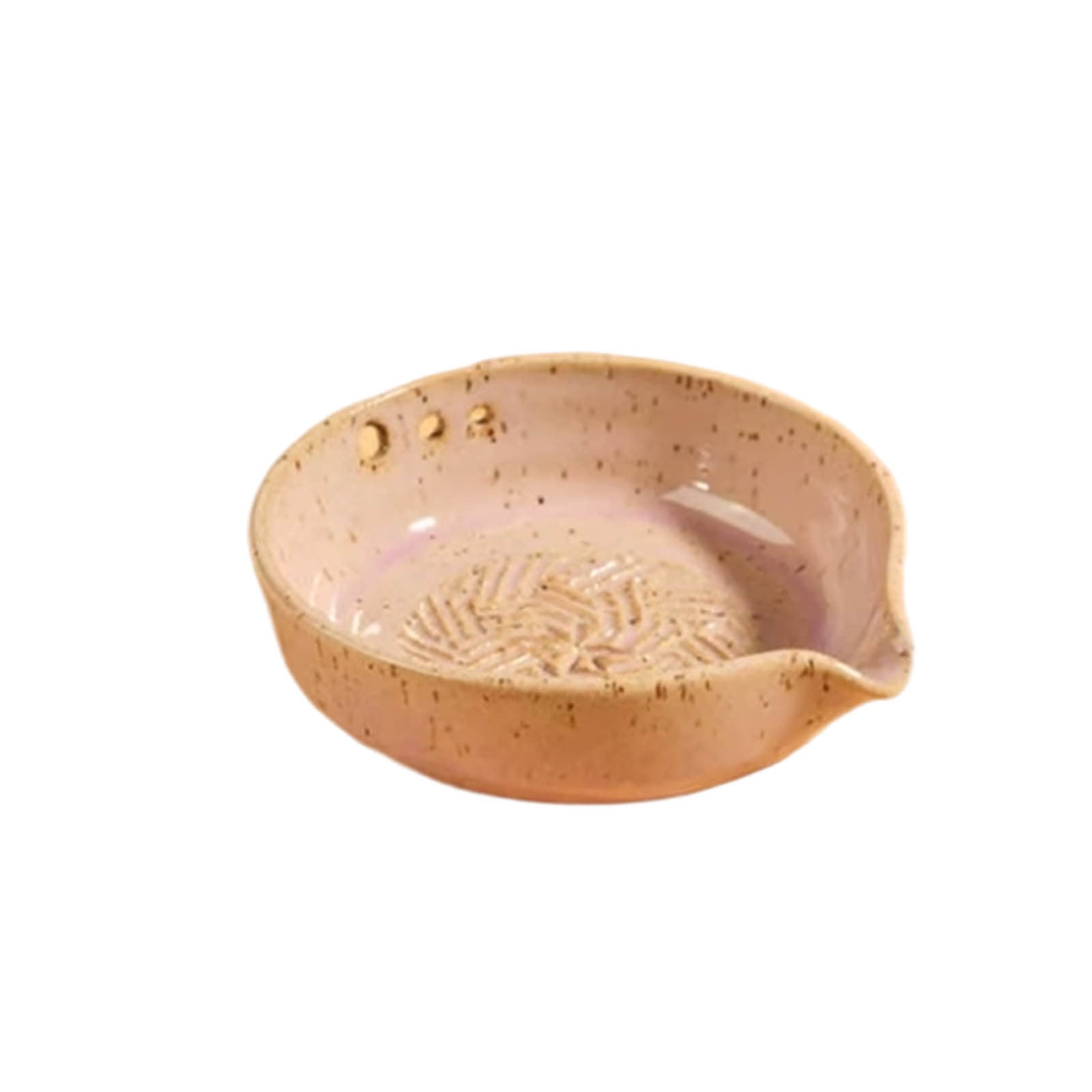 Eespoir Handmade Garlic Shredder Bowl, Manual Garlic Mincer Grinder ...