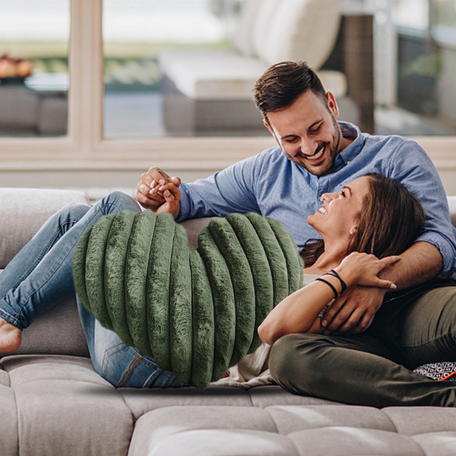 Eespoir Heart-shaped Pillow, Love Plush Toy, Couple Sofa Cushion, for ...