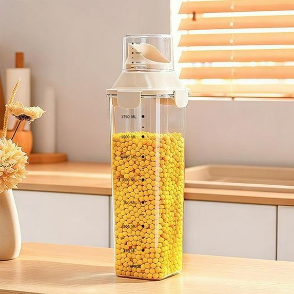 Eespoir Kitchen Storage Container, Measuring Cup Transparent Container ...