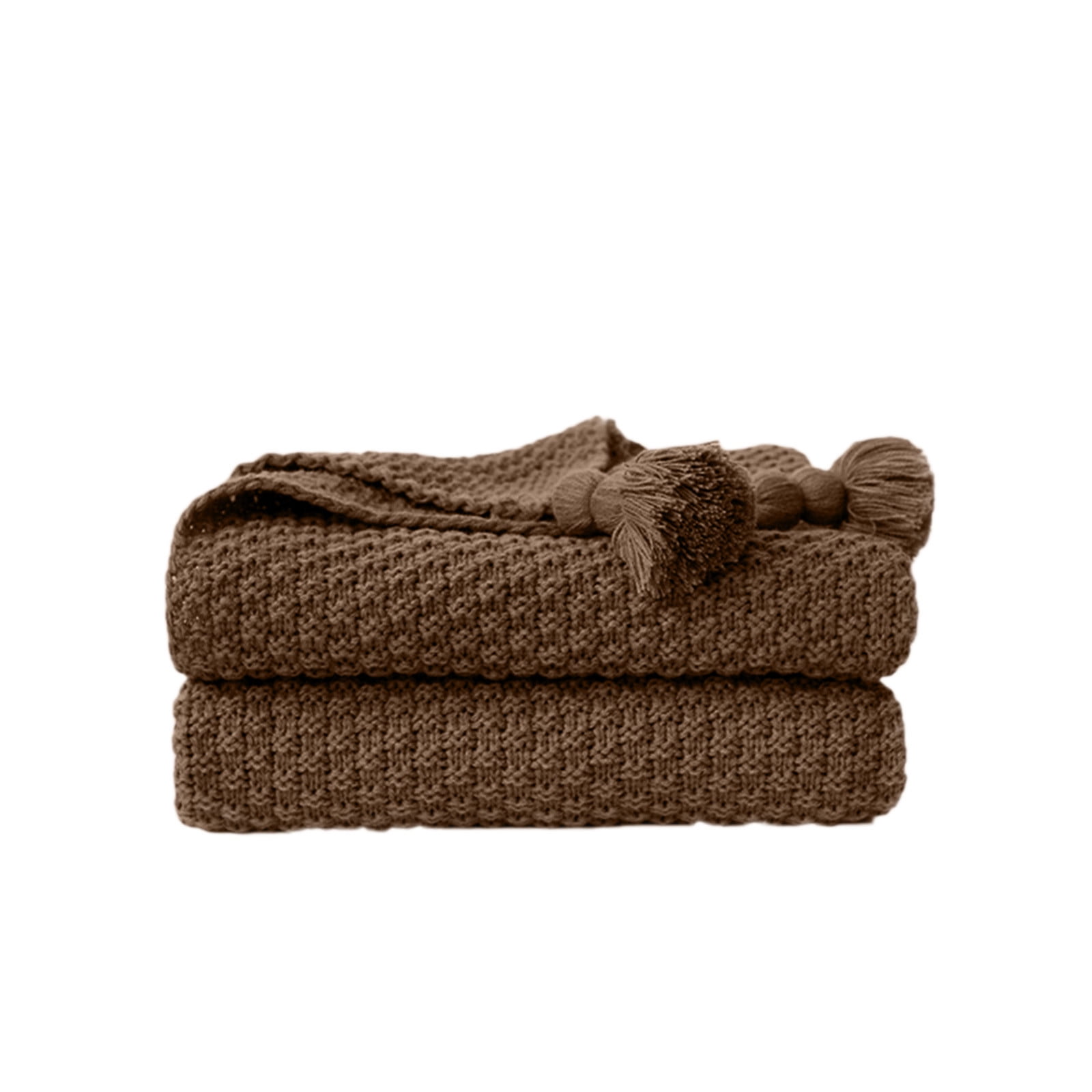 Eespoir Knitted Sofa Bed Throw Blanket with Tassels, Sofa Blanket Wind ...