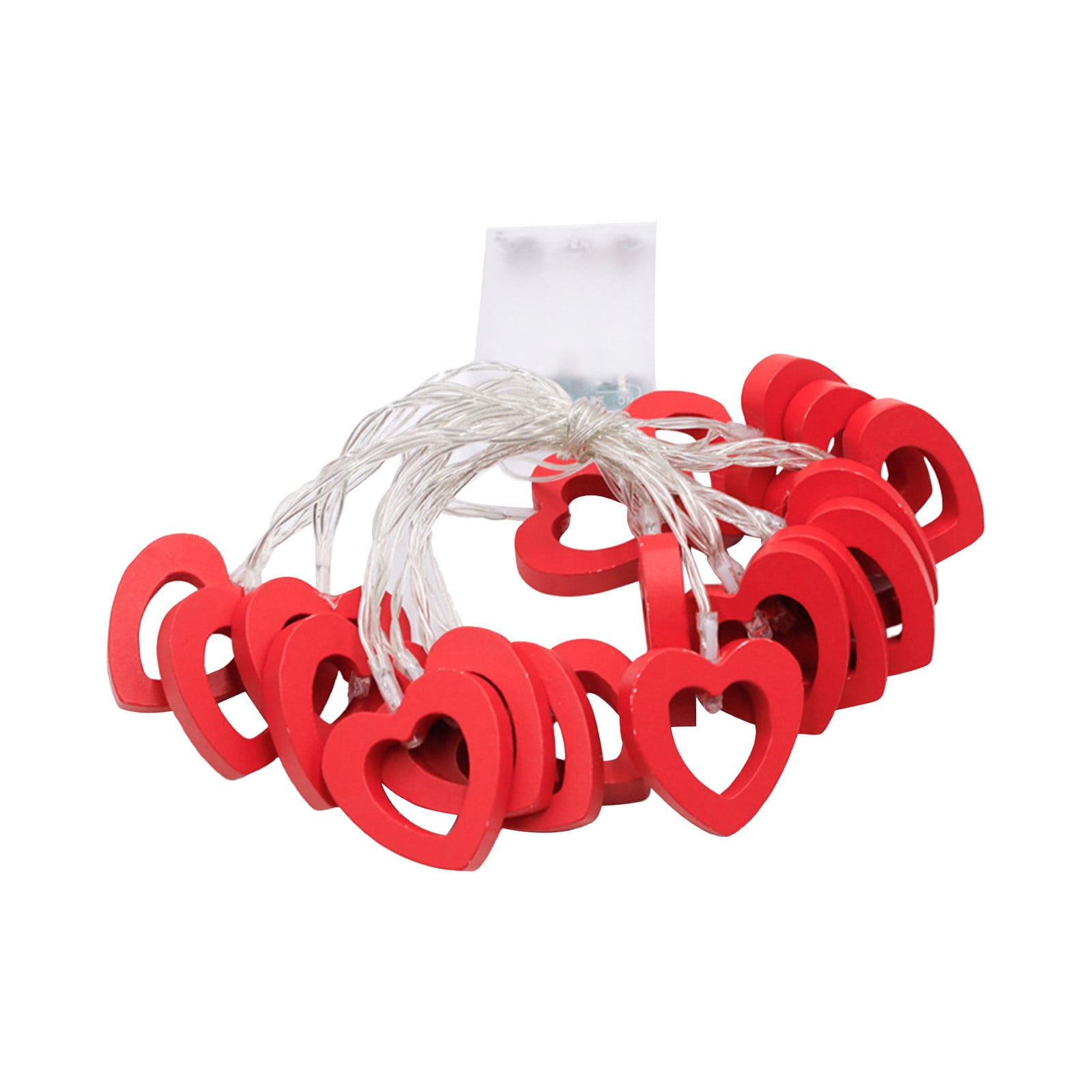 Eespoir LED Wooden Heart Shaped String Lights, Valentines Day ...