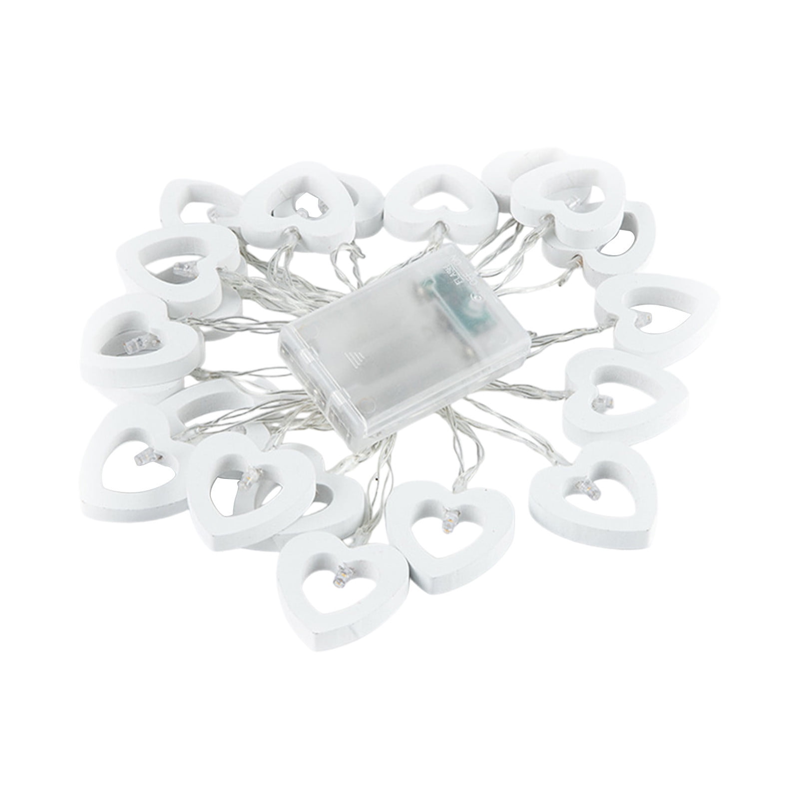 Eespoir LED Wooden Heart Shaped String Lights, Valentines Day ...