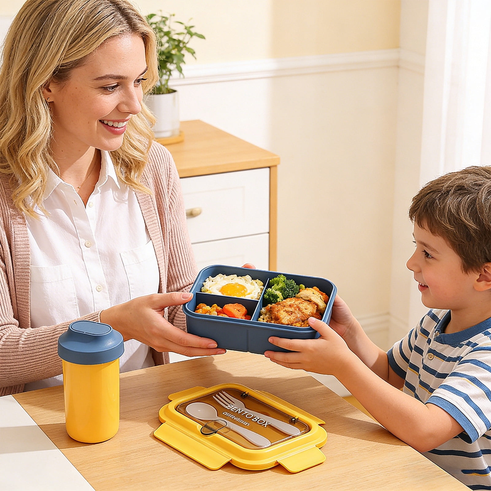 Eespoir Light Lunch Box With High Inner Double Layered, Compartment ...