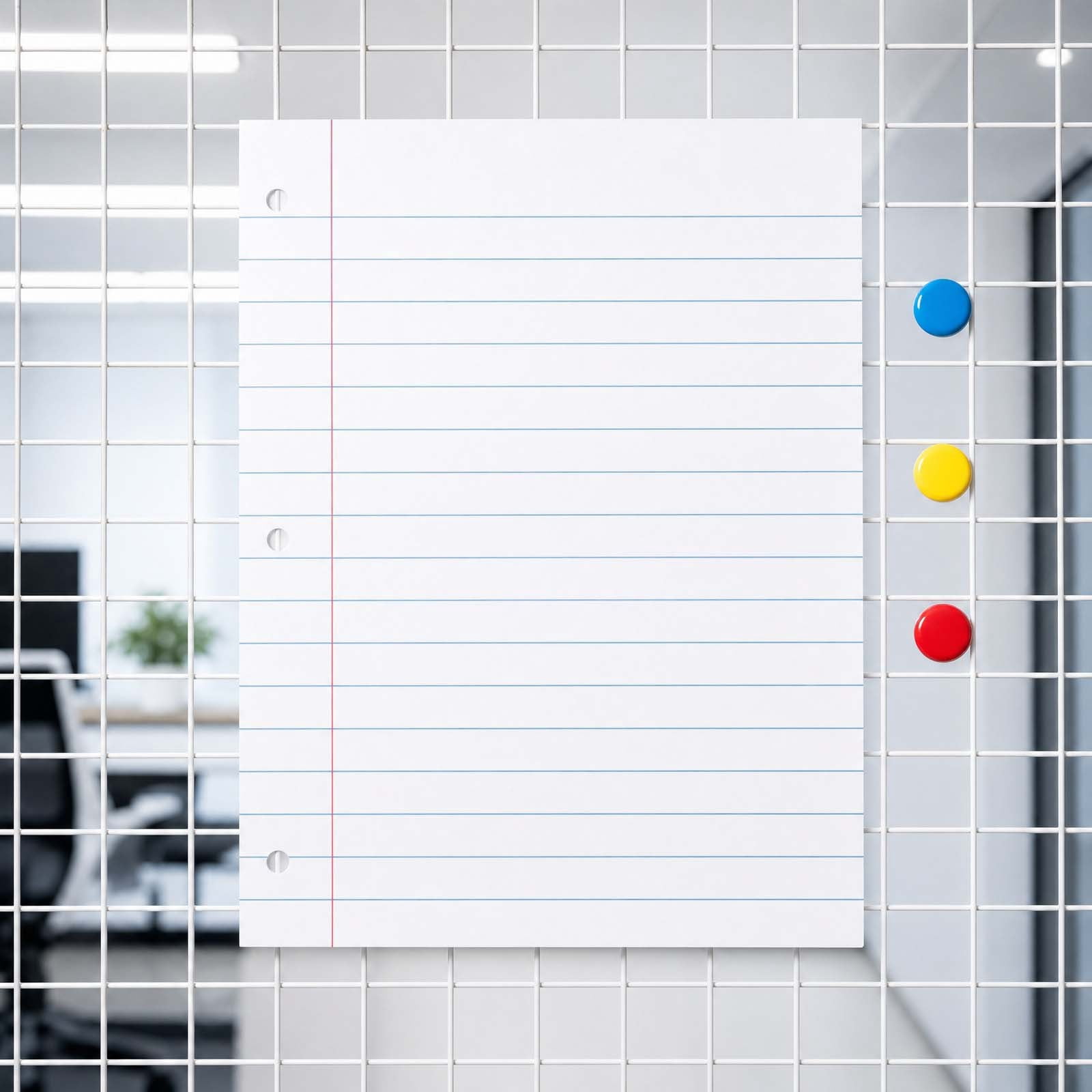 Eespoir Magnetic Lined Paper Whiteboard, Dry Erase Writing Board ...
